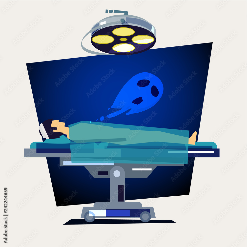 Ghost Spirit Coming Out Of Dead body. Soul Leaving Dead Body Stock ...