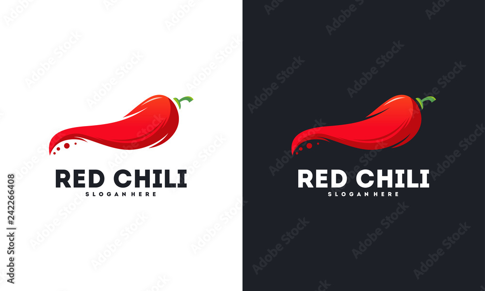 Red Chili logo designs vector, Spicy Pepper logo template Stock Vector ...