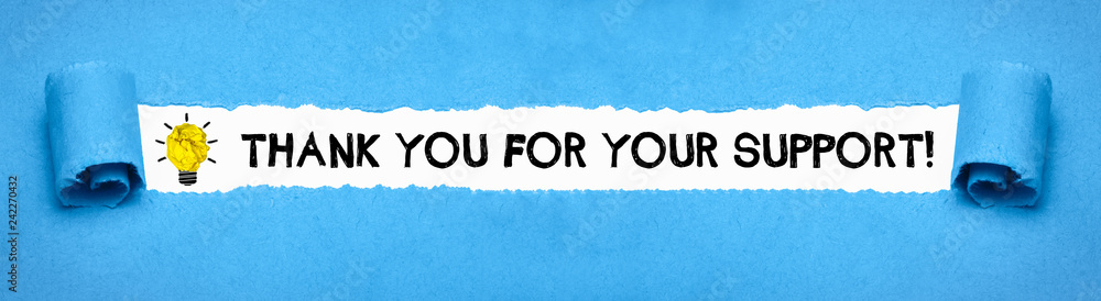 Thank you for your support! Stock Photo | Adobe Stock