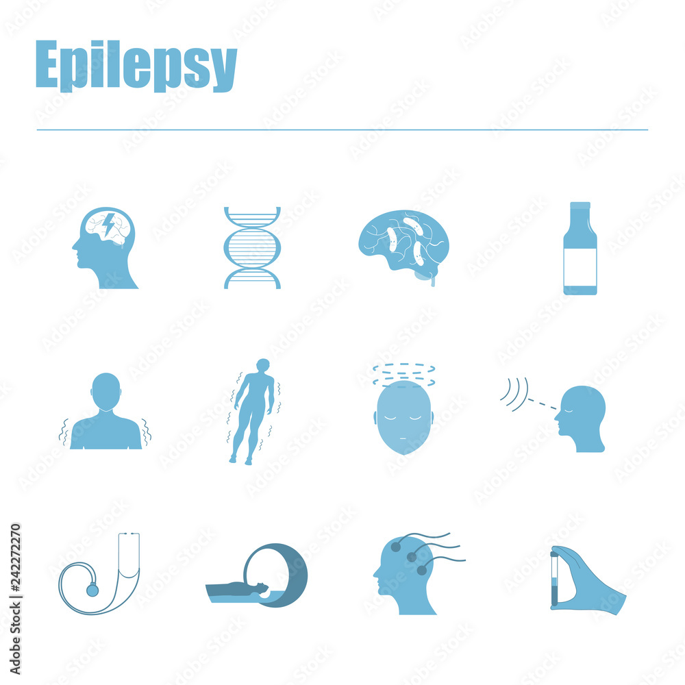 Epilepsy icons Stock Vector | Adobe Stock