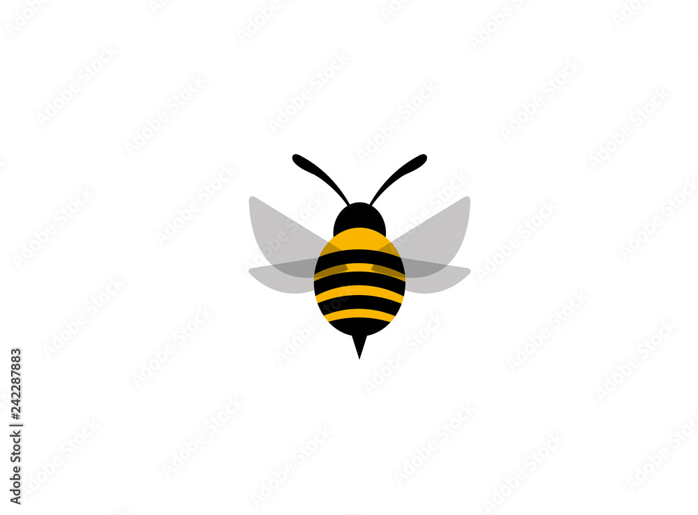 Bee worker logo vector image Stock Vector | Adobe Stock
