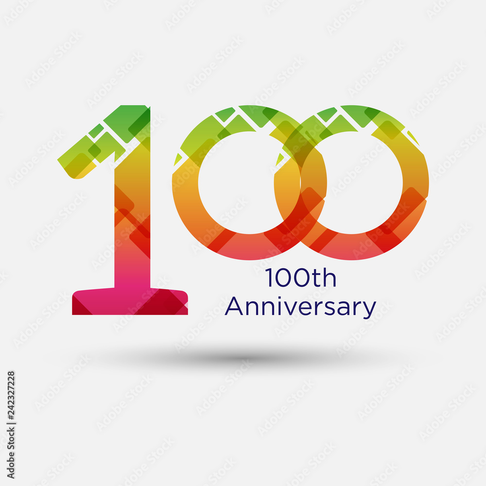 Logo or icon 100th anniversary. Stock Vector | Adobe Stock
