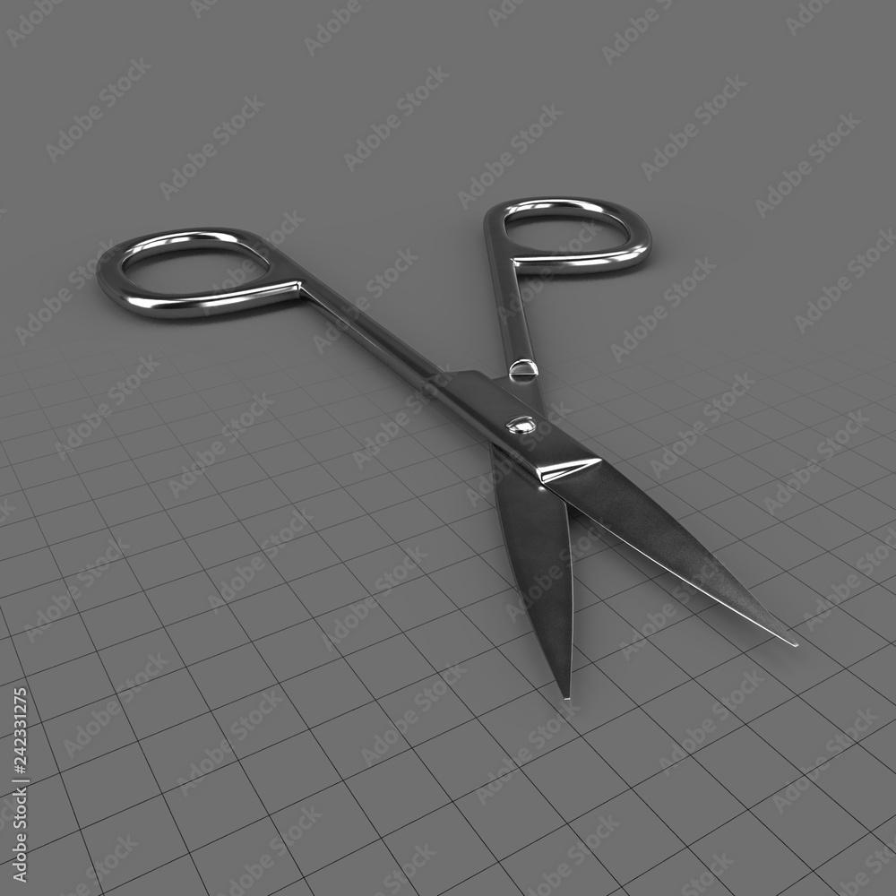 Open medical scissors Stock 3D asset | Adobe Stock