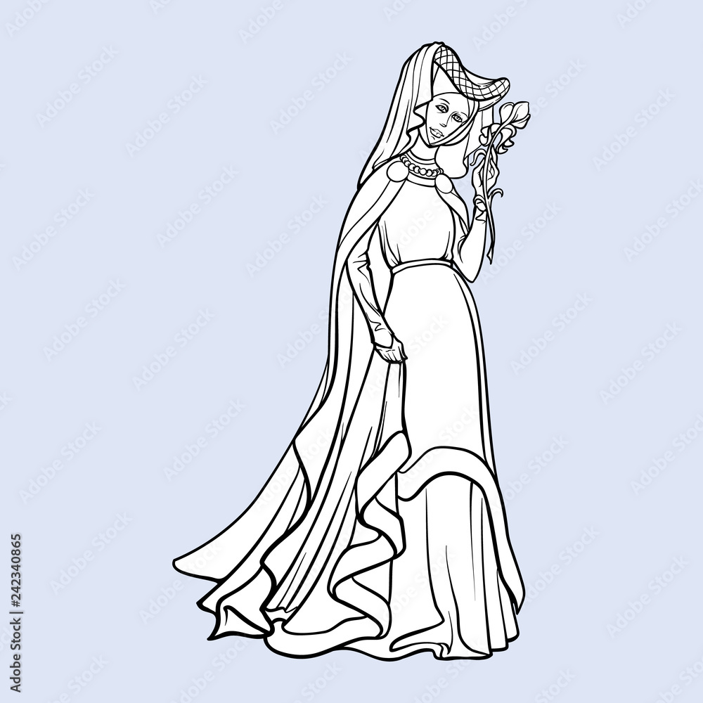 Medieval Princess Drawings