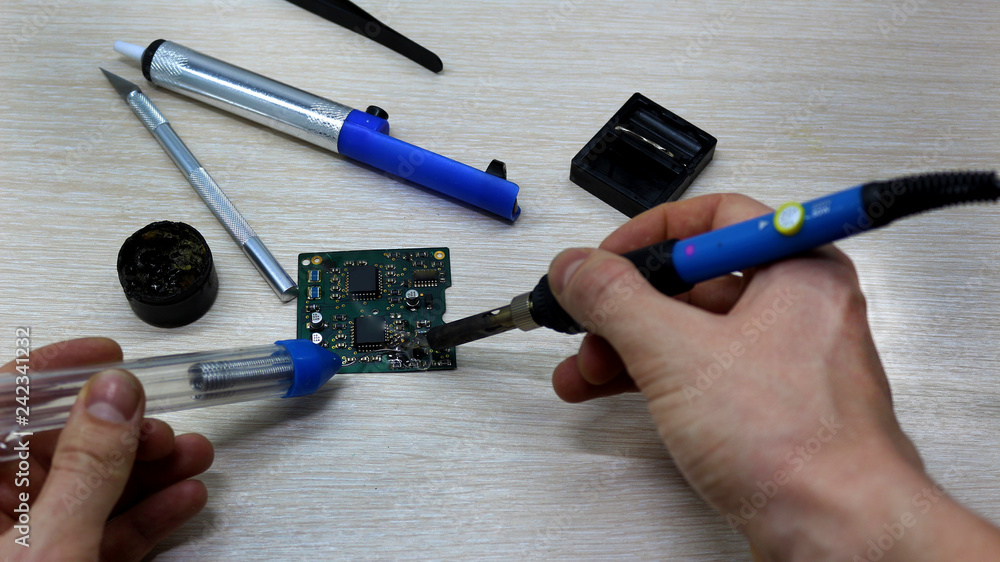 Workshop on repair of household appliances, electronics and processors ...