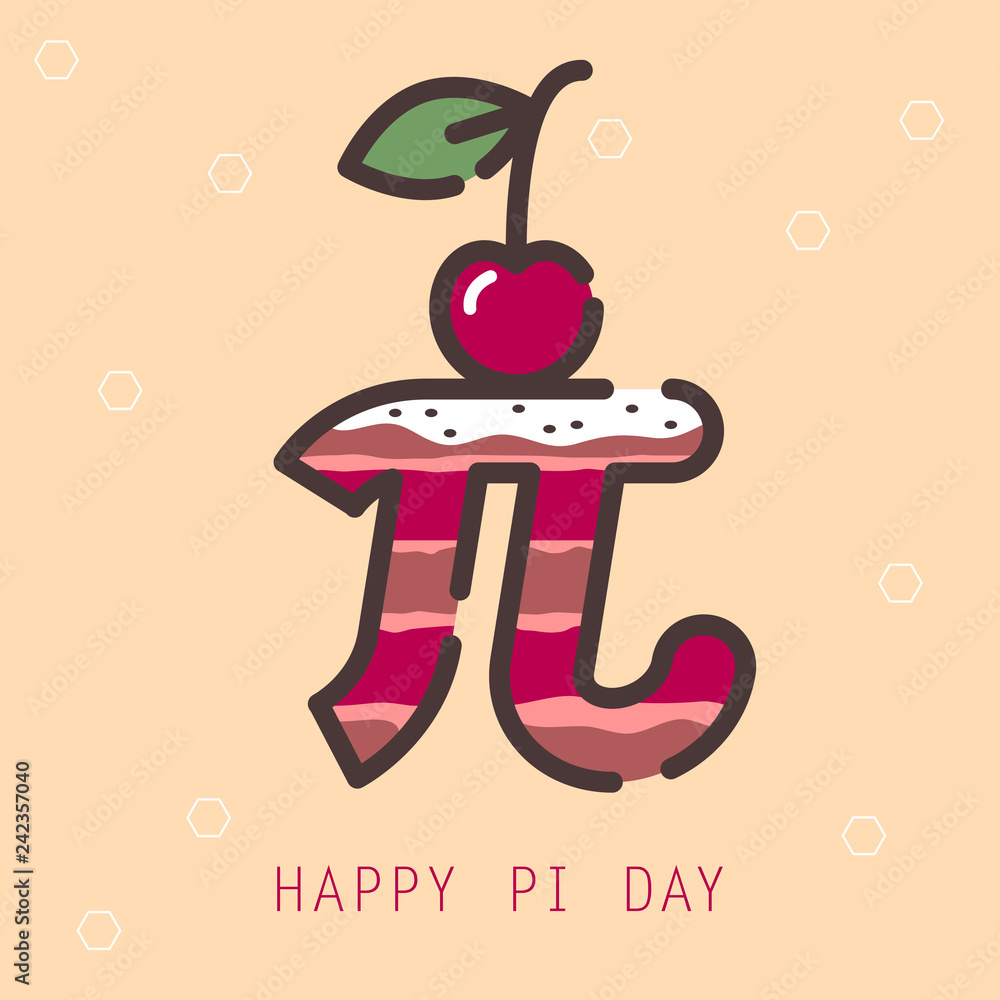 Happy Pi Day! Celebrate Pi Day. Mathematical constant. March 14th (3/14 ...