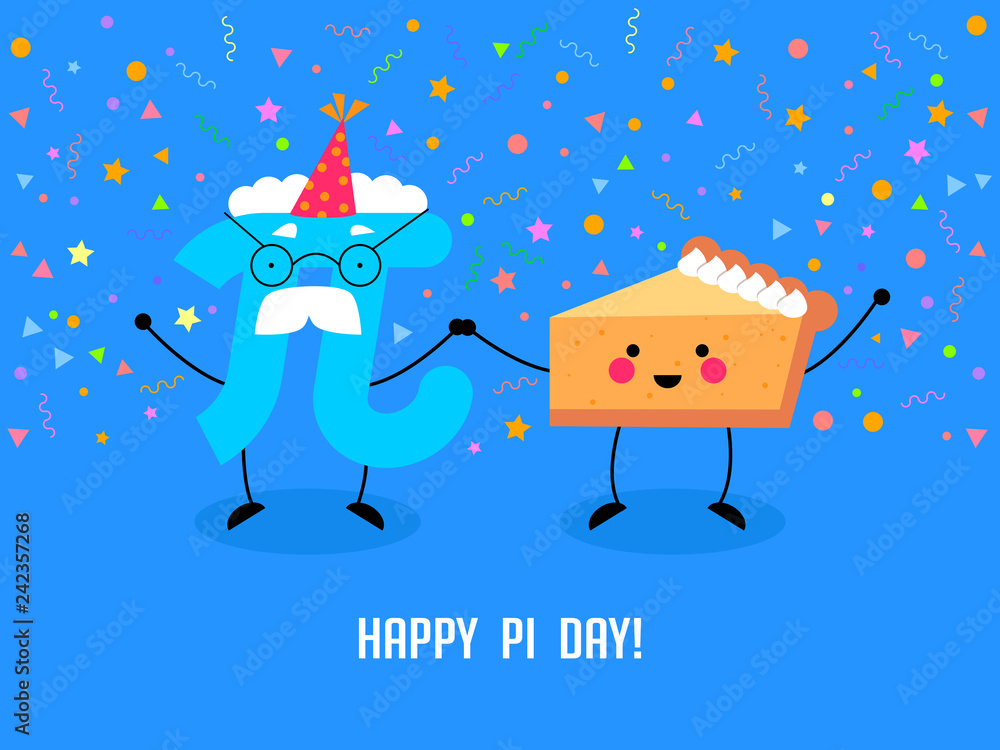 Happy Pi Day! Celebrate Pi Day. Mathematical constant. March 14th (3/14 ...