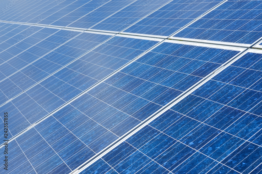 Solar panels perspective background. Stock Photo | Adobe Stock