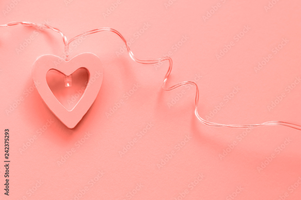 Coral Colored Heart