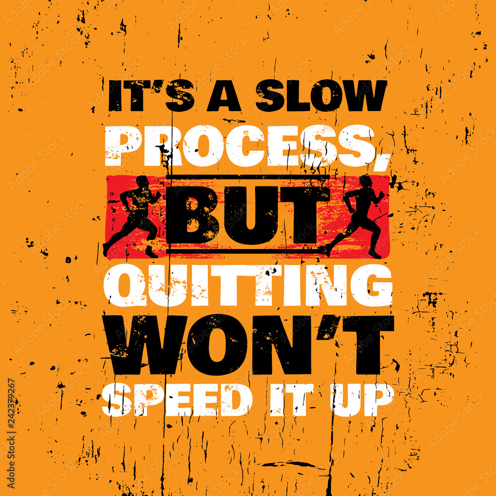 Vector quote typographical backgrpund about sport with vintage texture ...