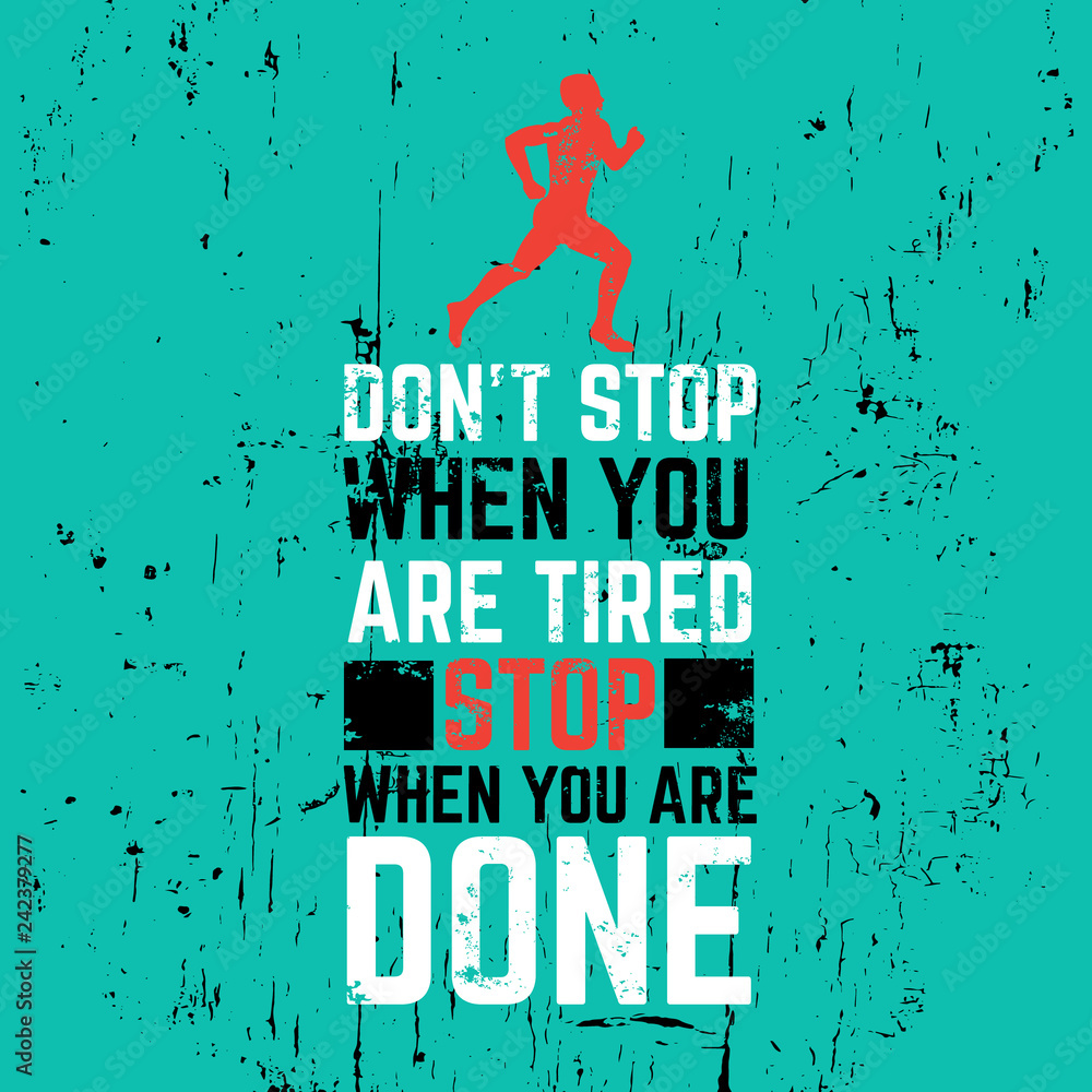 Vector quote typographical backgrpund about sport with vintage texture ...