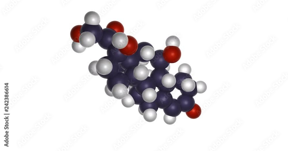 3d chemical structure of cortisol molecule, catecholamine ...