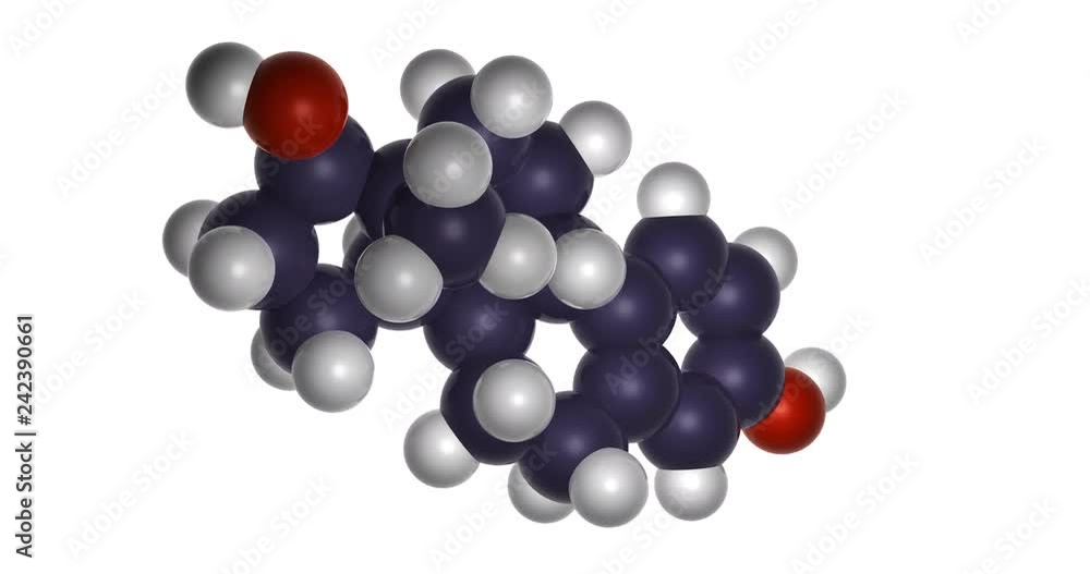 3d chemical structure of beta estradiol molecule, estrogen steroid ...