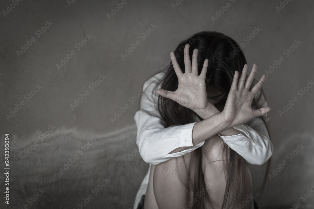 Women lift the palm,Stop sexual abuse , anti-trafficking and stopping ...