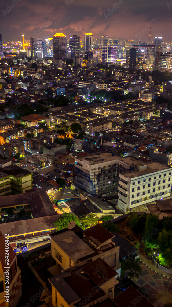 Jakarta Night Skyline Stock Photo | Adobe Stock