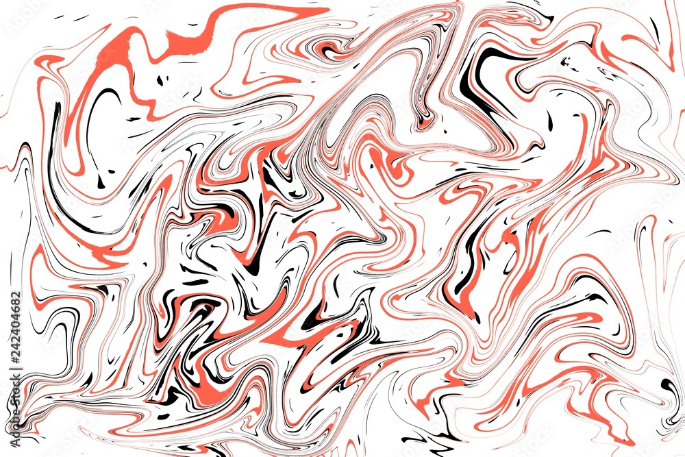 Abstract background with beautiful fantasy ink patterns. Liquid paint ...