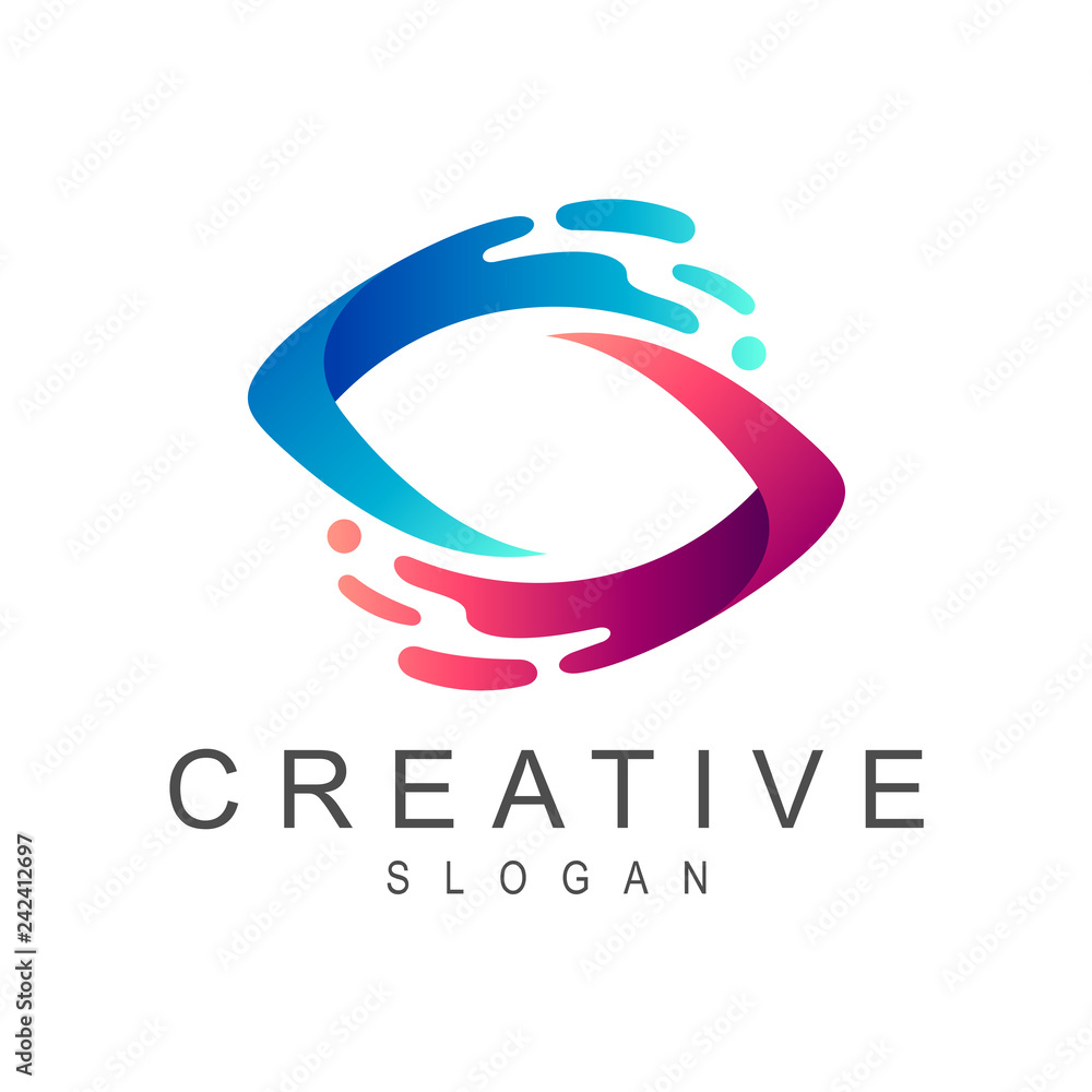 splash eye logo, eye logo with water splash style Stock Vector | Adobe ...