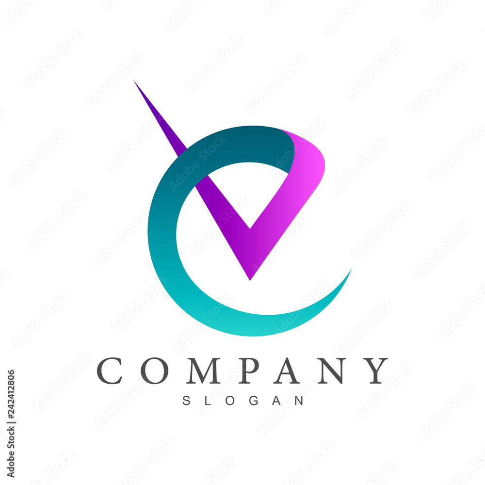 CV logo, VC logo, Letter C and Letter V logo Stock Vector | Adobe Stock