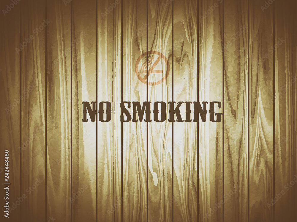No smoking sign, motivation, poster, quote, blurred image. Stock ...