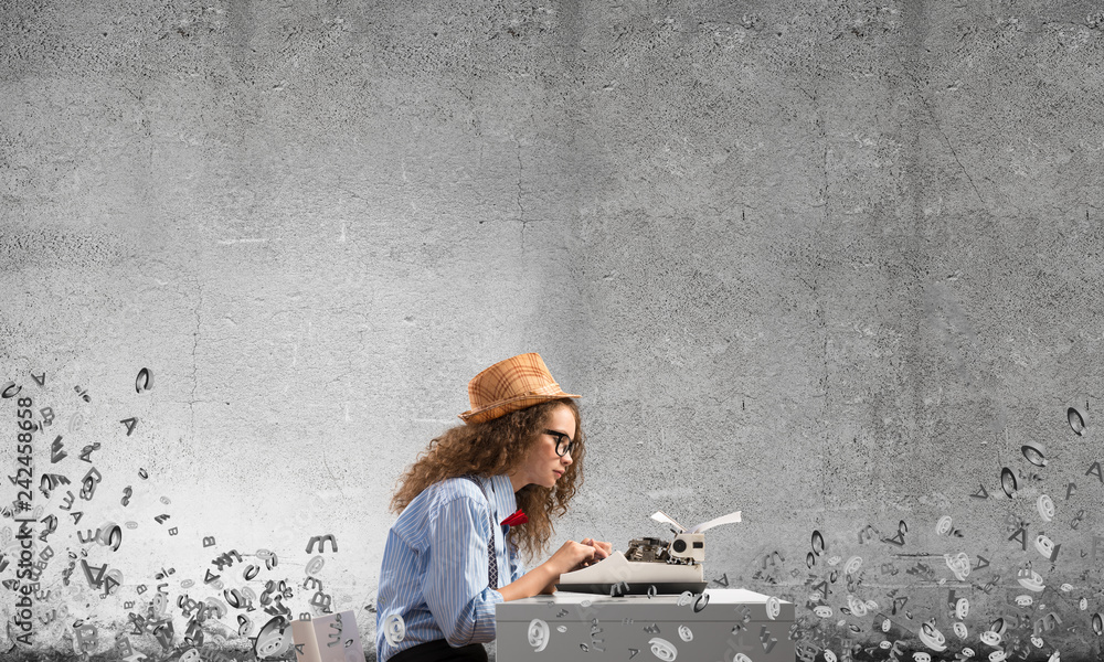 Creative inspiration of young female writer. Stock Photo | Adobe Stock