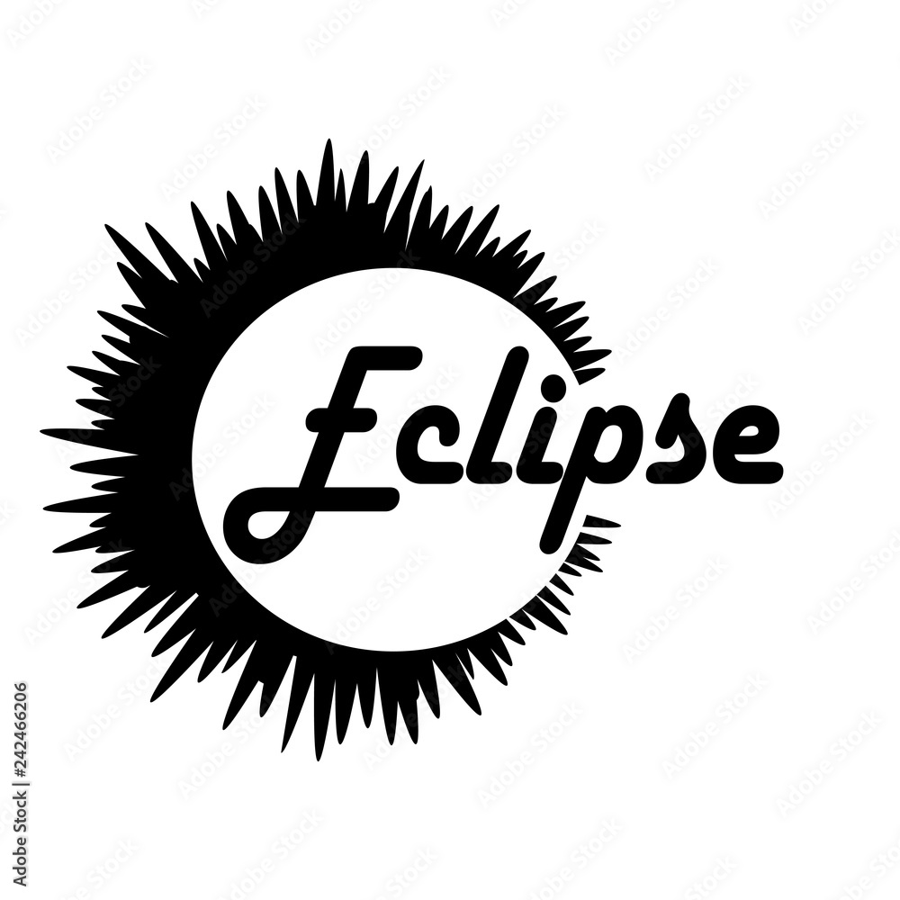 Vector Editable Background. Total eclipse of the sun. Eps10 Stock ...