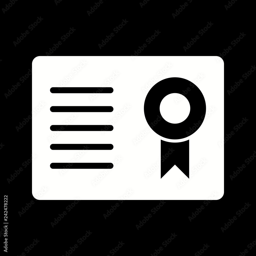 Vector Certificate Icon Stock Vector | Adobe Stock