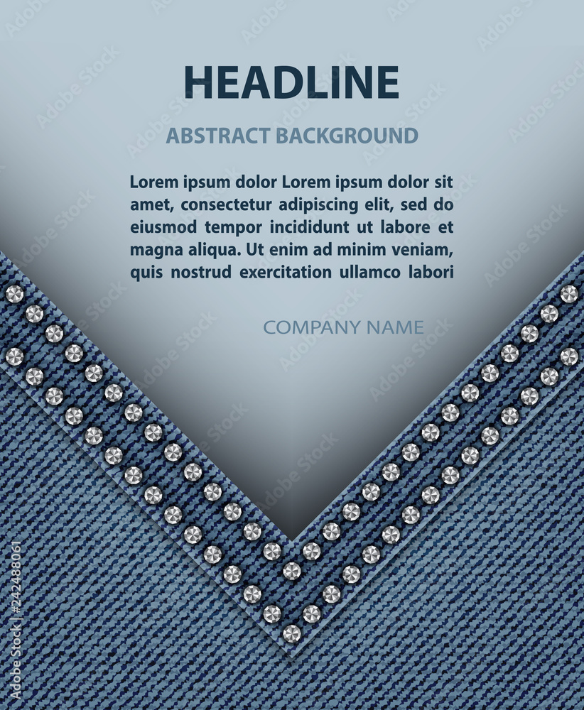 Jeans angle with paper background Stock Vector | Adobe Stock