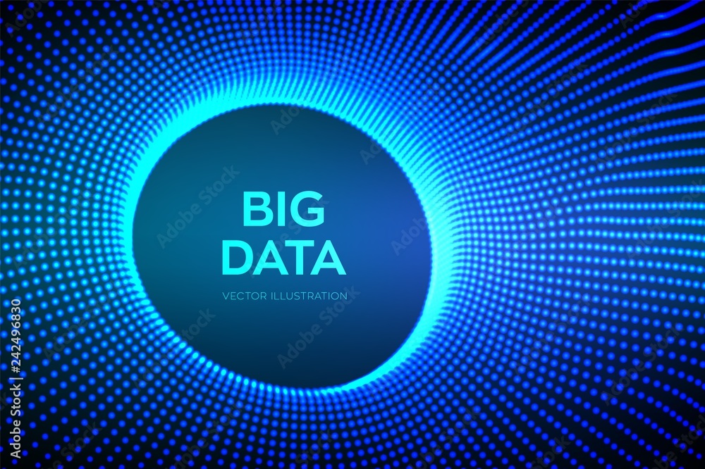 Abstract bigdata science background. Circle grid wave. Big data ... Abstract bigdata science background. Circle grid wave. Big data ...