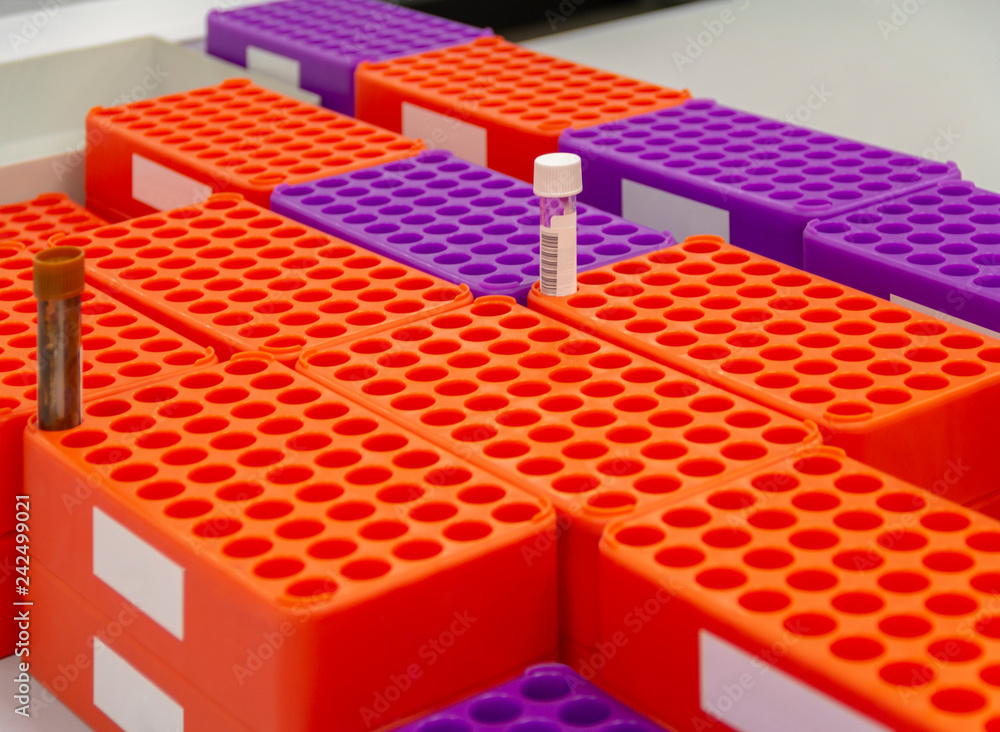medical sample racks Stock Photo | Adobe Stock