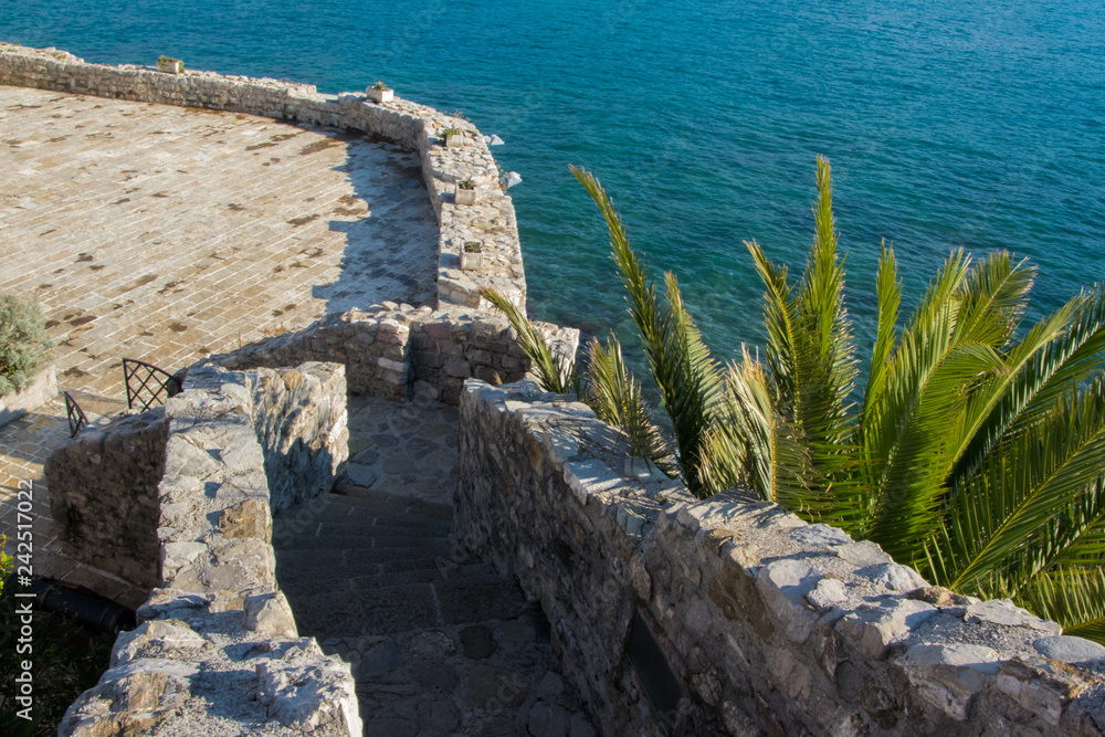 The medieval castle of the town of Budva, dedicated to Santa Maria ...