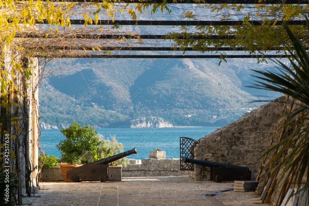 The medieval castle of the town of Budva, dedicated to Santa Maria ...