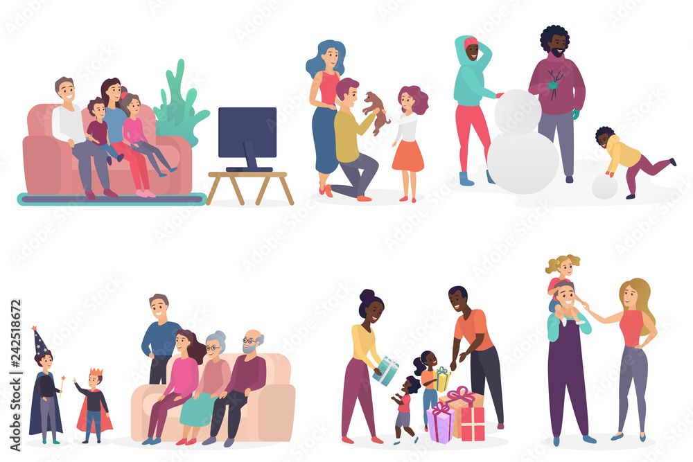 Parents Playing With Children Clipart