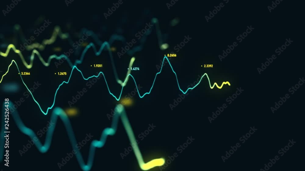 Animation growth of abstract charts with changing values of check ...