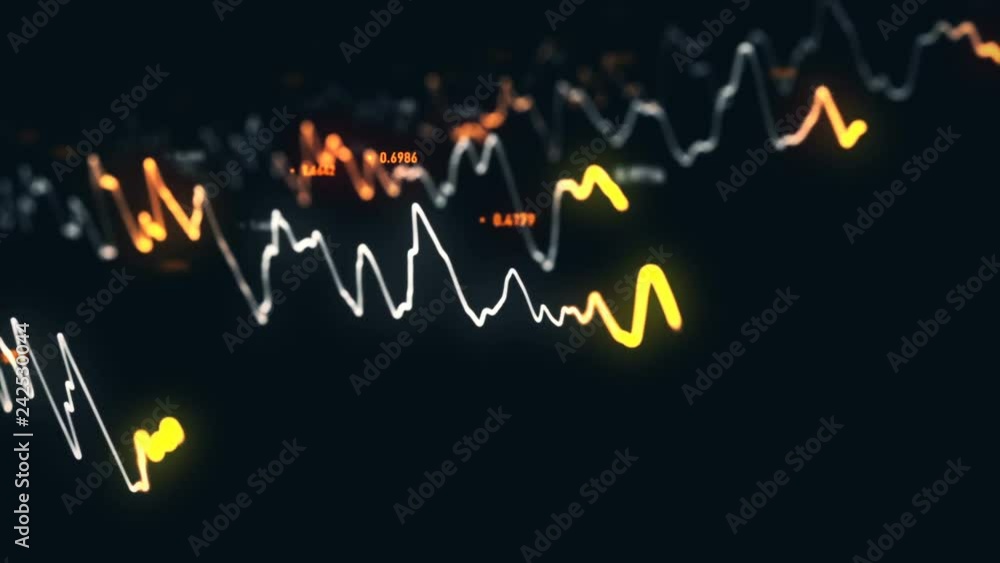 Animation growth of abstract charts with changing values of check ...
