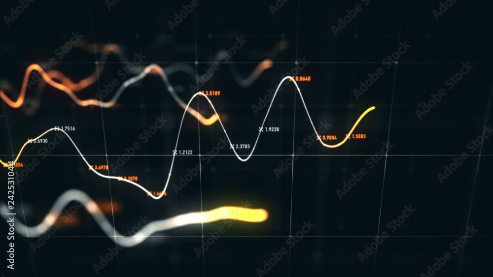 Animation growth of abstract charts with changing values of check ...