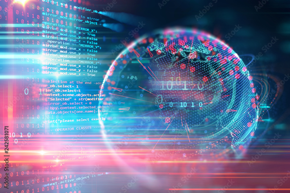 Programming code abstract technology background of software developer ...
