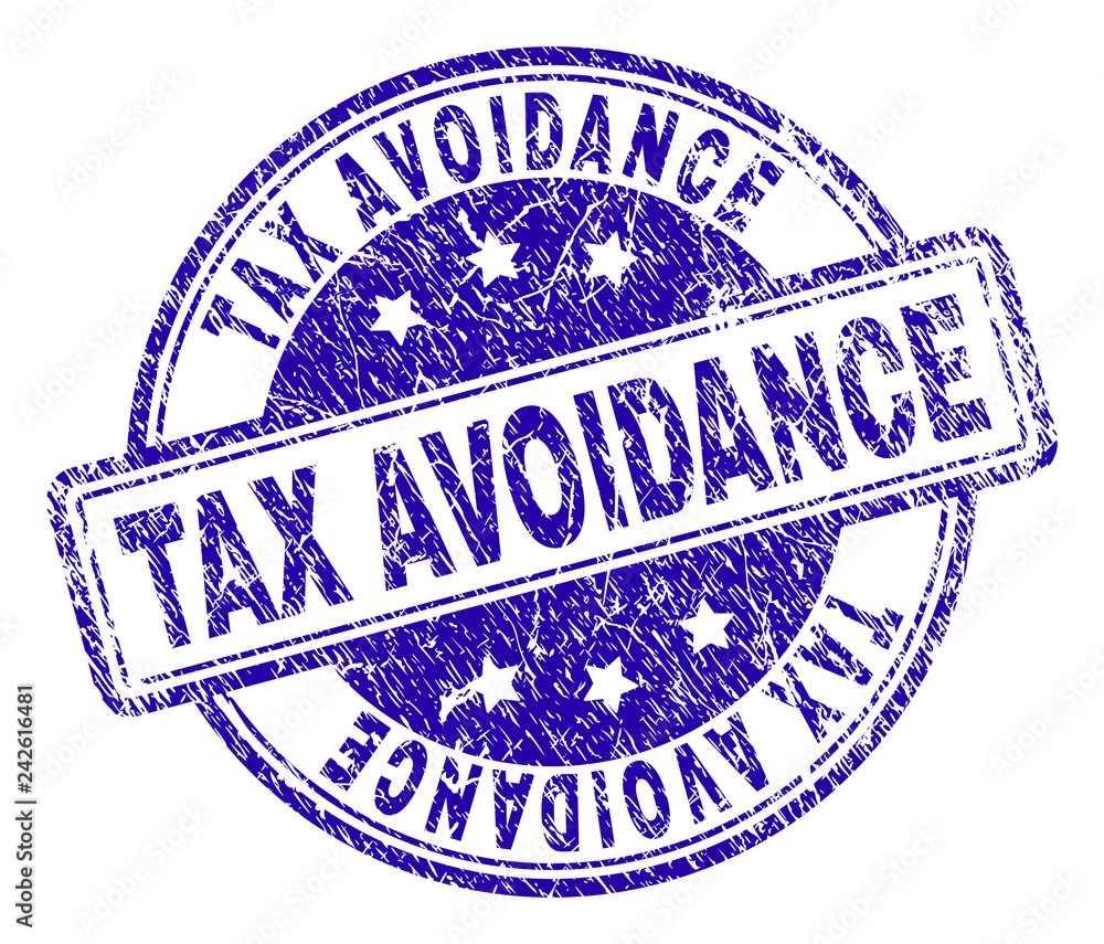 TAX AVOIDANCE stamp seal imprint with distress texture. Designed with ...