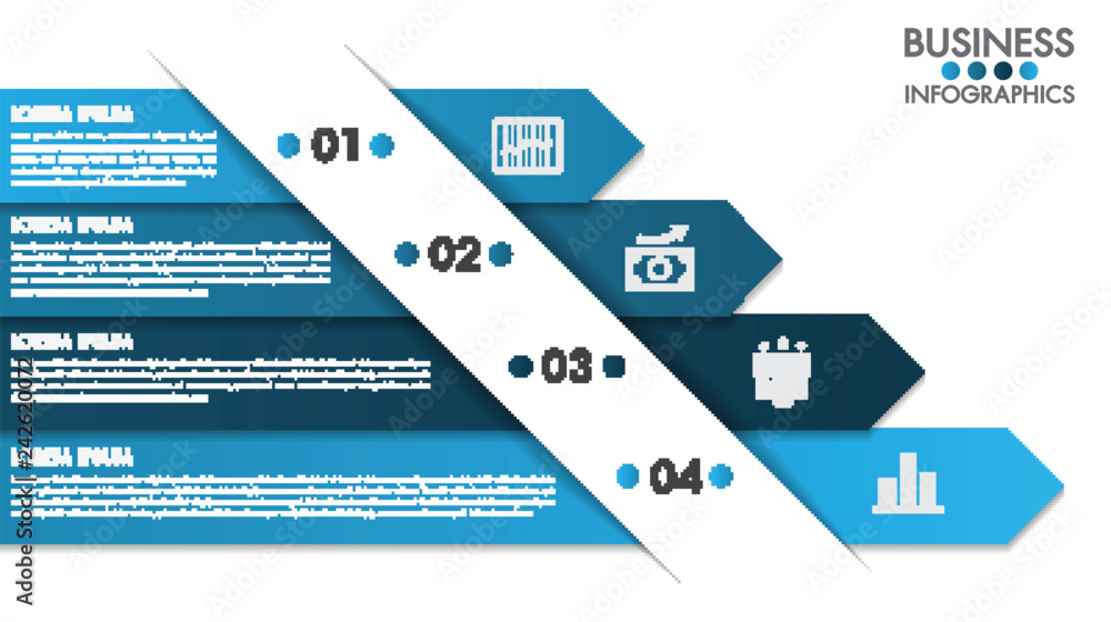 Infographics design template with 4 options concept vector and ...