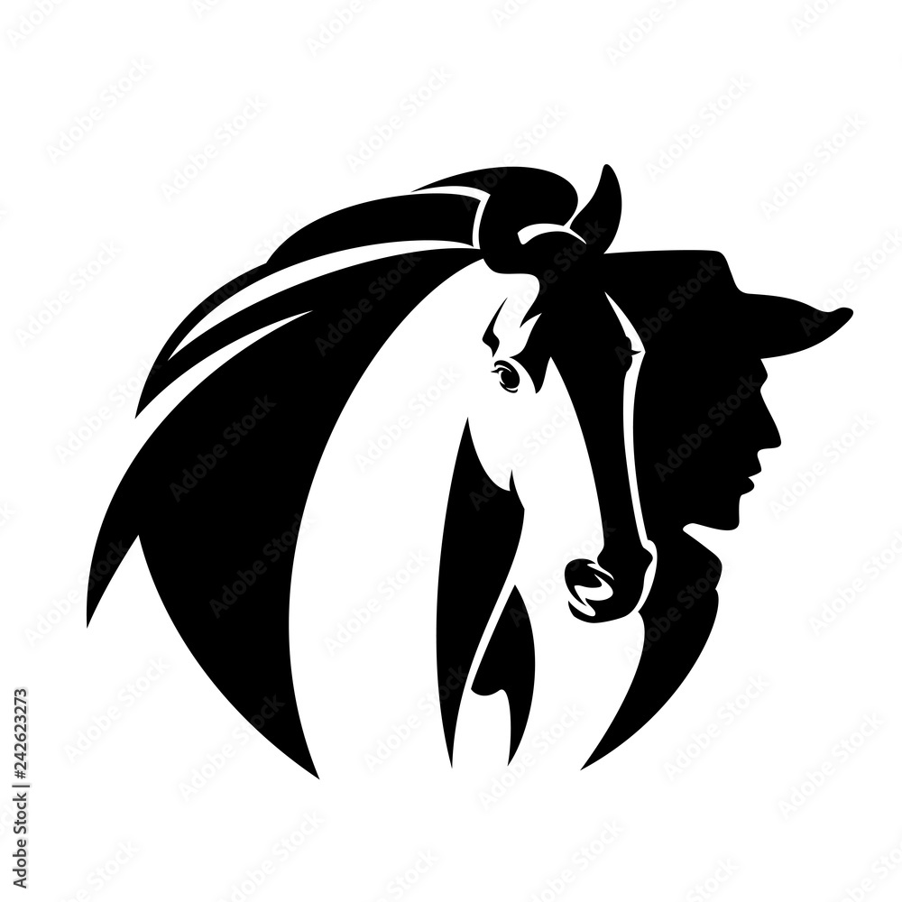 Western Horse Head Silhouette
