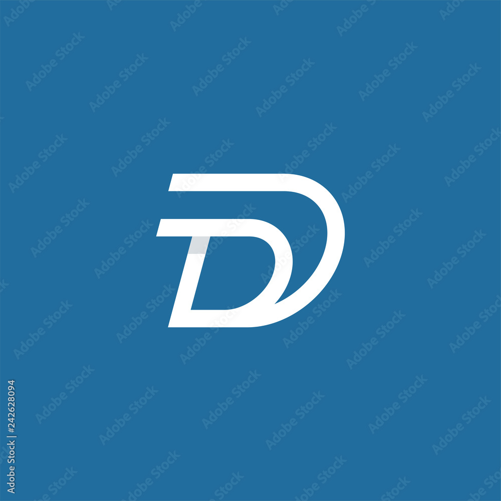 D initial logo designs concept vector, D Dash Line logo Stock Vector ...