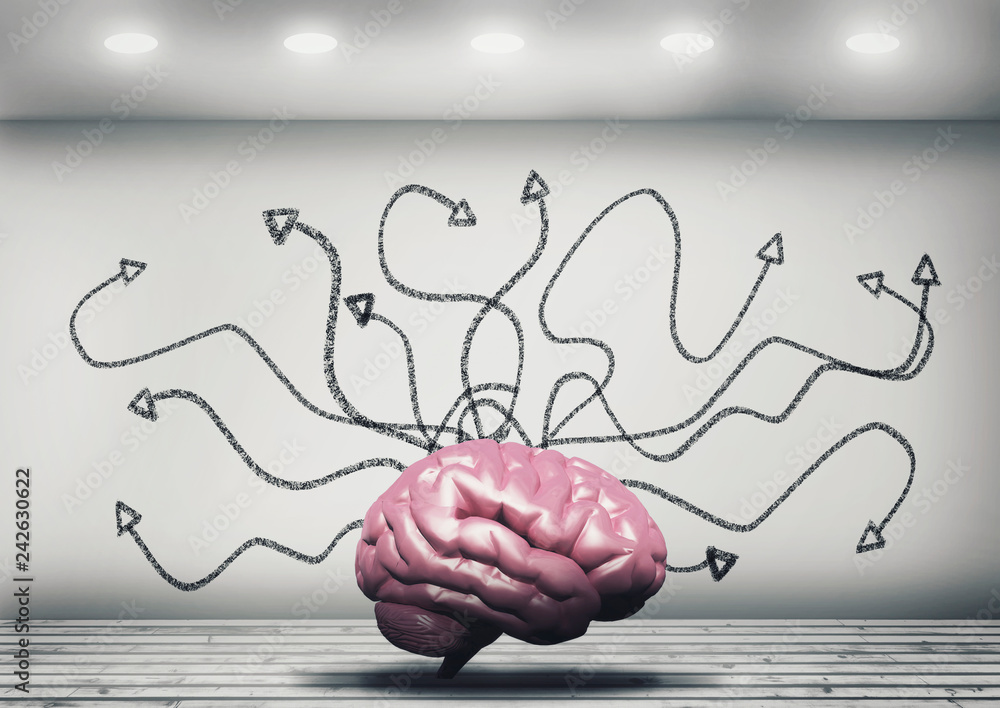 Human brain paths Stock Illustration | Adobe Stock