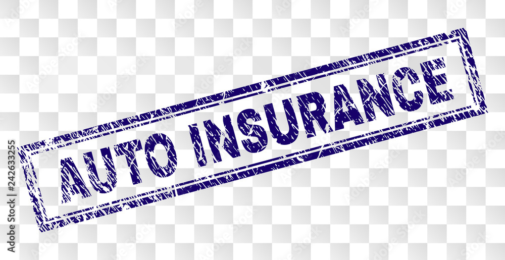 AUTO INSURANCE stamp seal watermark with rubber print style and double ...