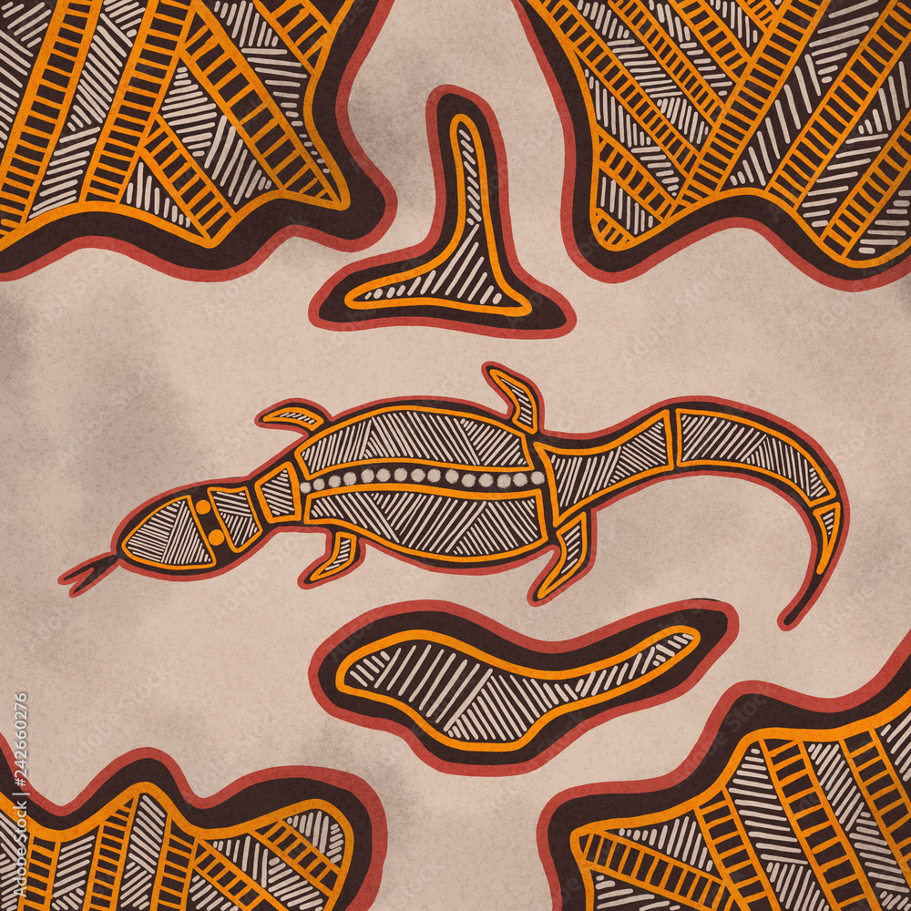Aboriginal Lizard Painting