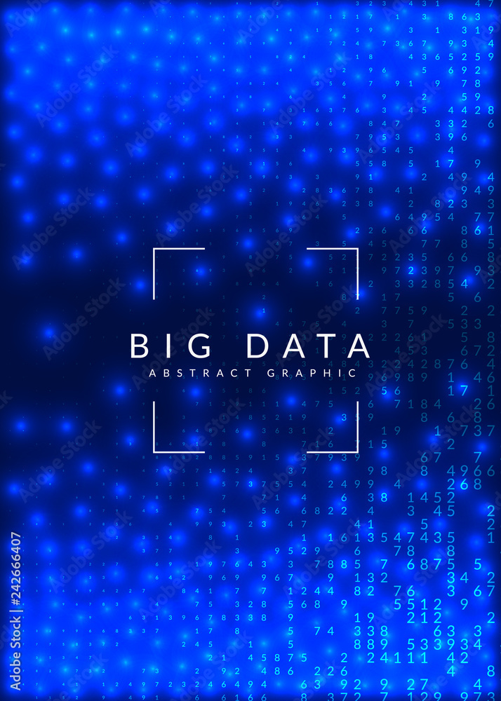 Big data background. Technology for visualization, artificial ...