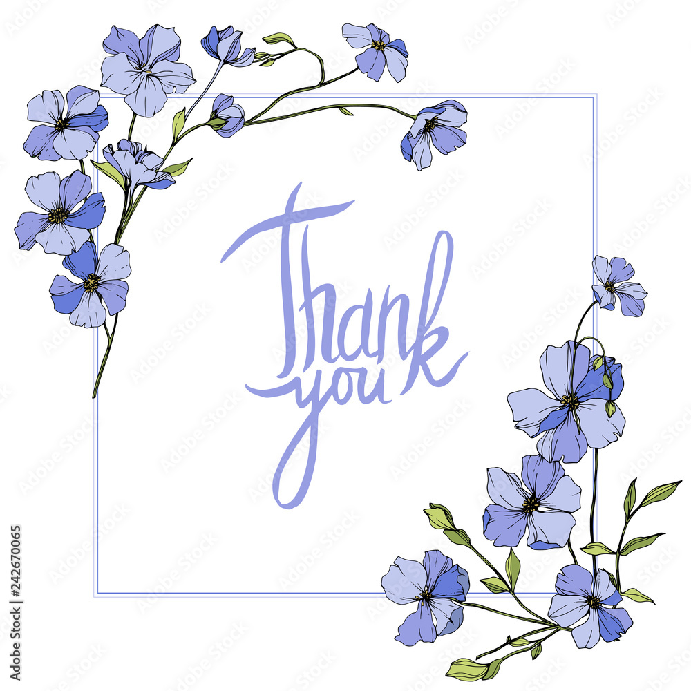 Calligraphy Flower Borders