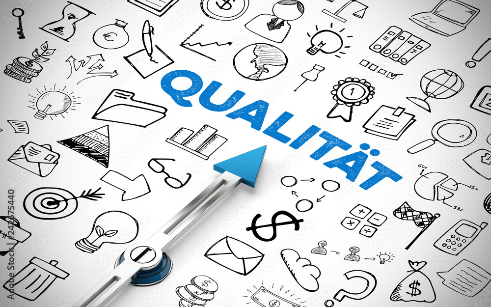Qualität als Business Verbesserung Konzept Stock Illustration | Adobe Stock