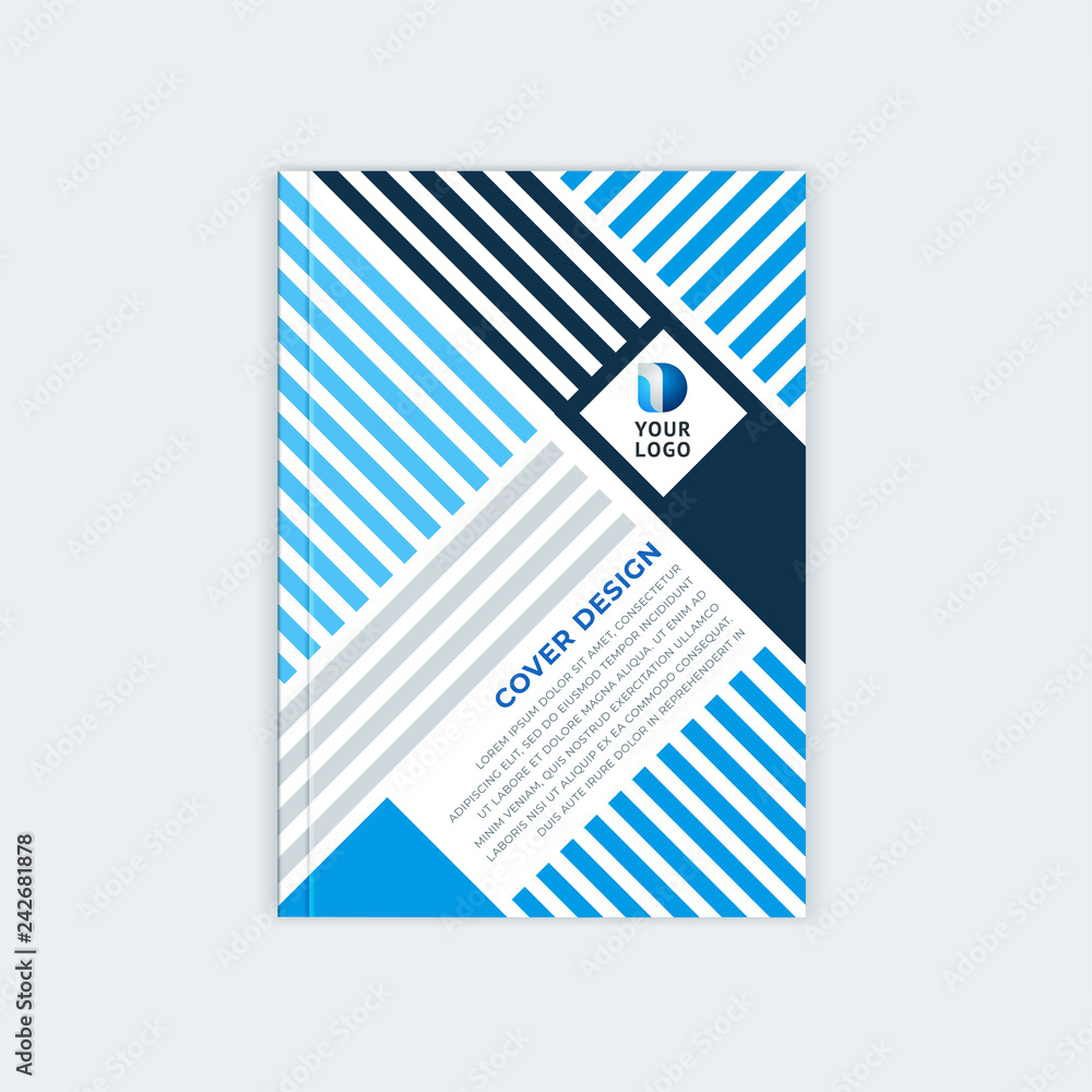 Minimalistic brochure template design. Flyer, booklet, annual report ...