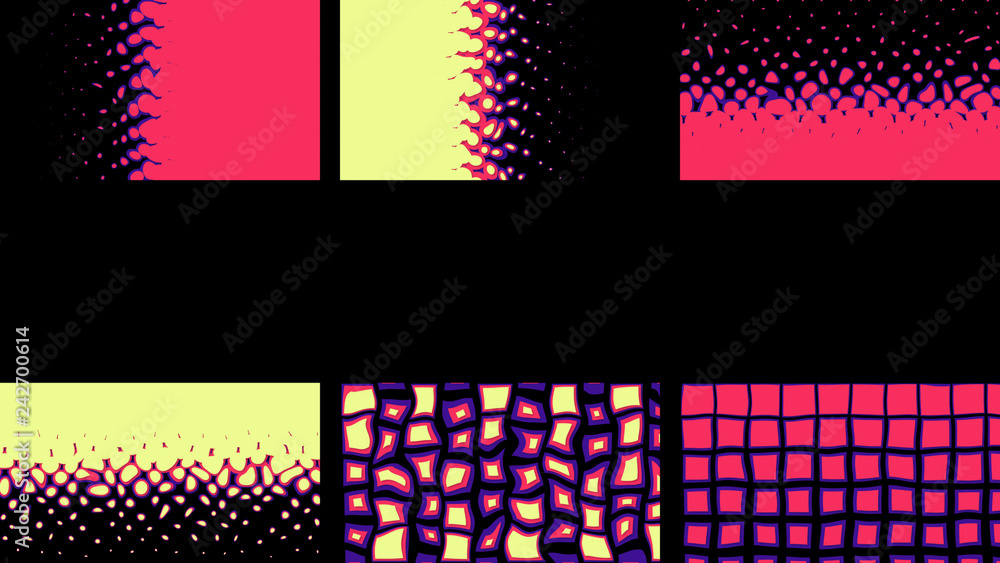Halftone Shape Transitions Stock Template | Adobe Stock