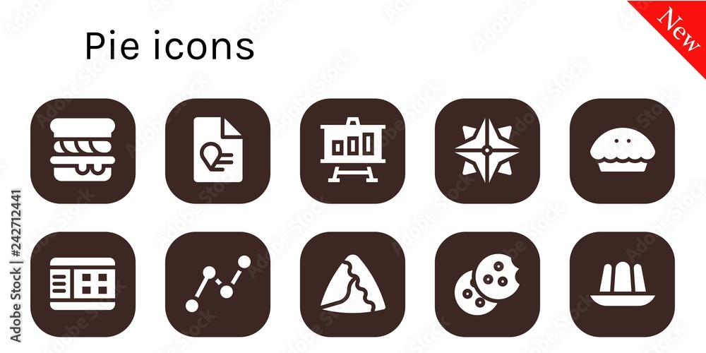 pie icon set Stock Vector | Adobe Stock