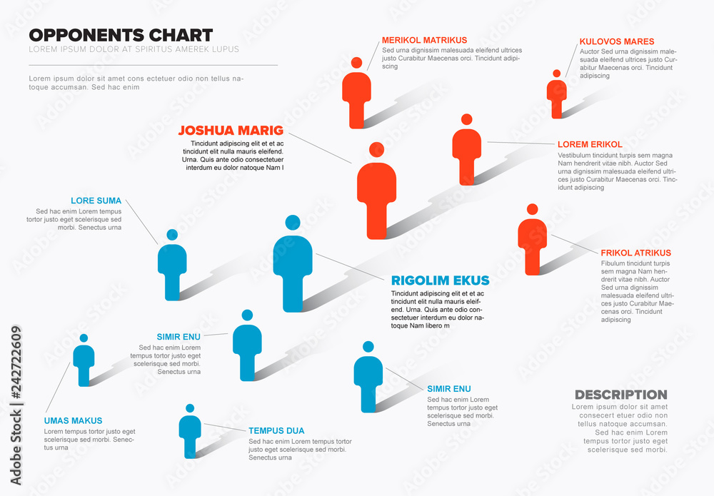 Opponents Chart Infographic Layout Stock Template | Adobe Stock
